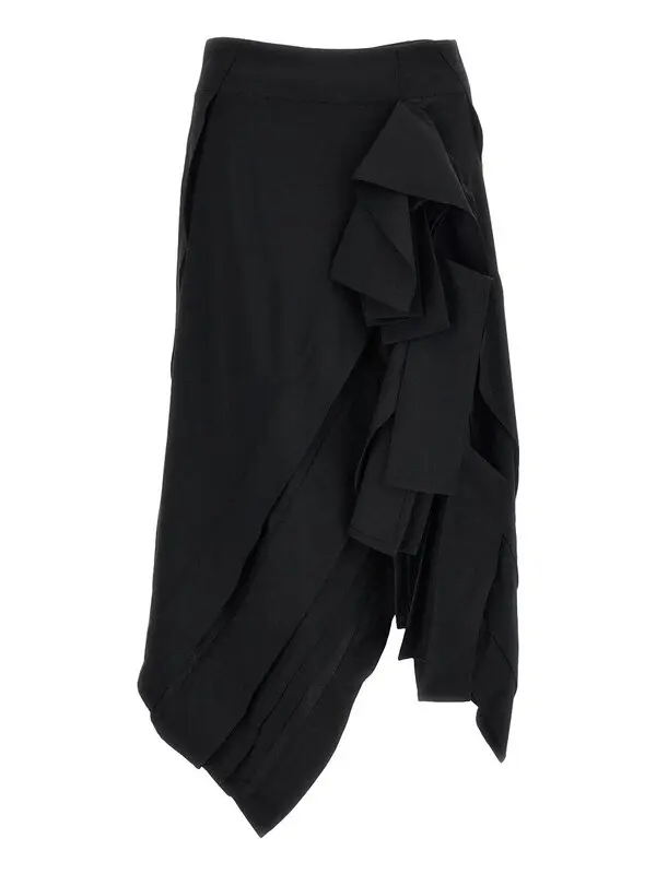 Bottega Veneta Light Wool Fresco Midi Skirt - Multicolor