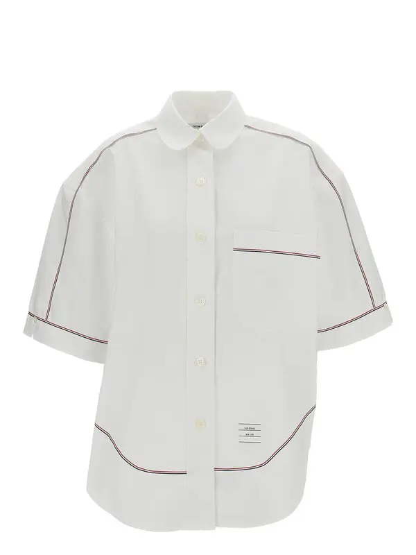 Thom Browne Short Sleeve Oversized Shirt - Multicolor