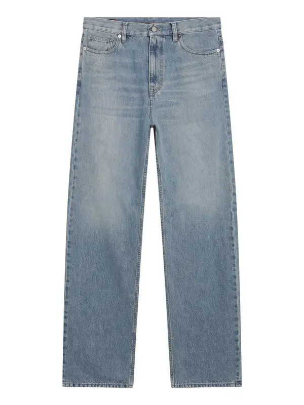 Gucci Loose-fit Washed Denim Jeans - Blue