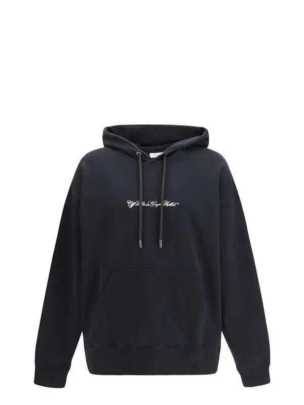 Off-White Script Arrow Diagonal Skate Hoodie - Black
