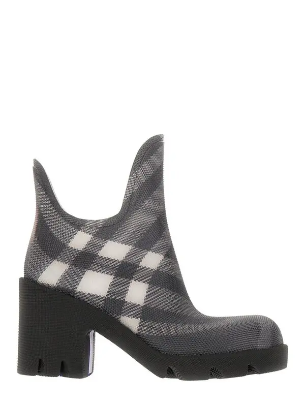 Burberry Checked Sock Boots - Multicolor