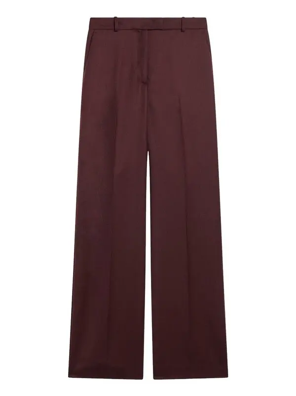 THE FRANKIE SHOP Lenora Burgundy Wool-blend Trousers - Red