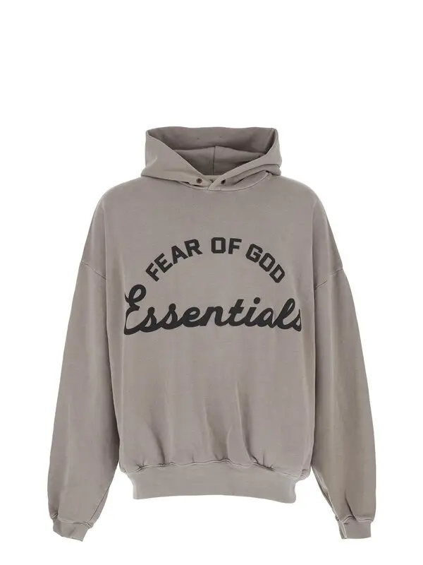 Fear Of God Grey Cotton Hoodie - Multicolor