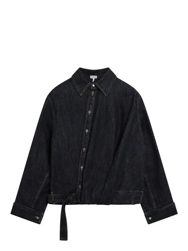 Loewe Draped Denim Shirt - Blue