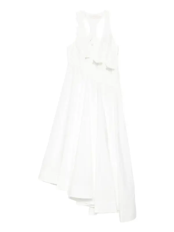 Zimmermann Ivory Embroidered Bird Detailing Day Dress - Cream
