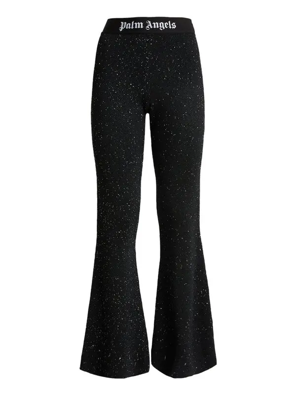Palm Angels Glitter Embellished Flared Trousers - Multicolor