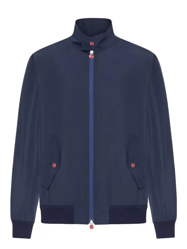 Kiton Technical Fabric Bomber Jacket With High Collar - Multicolor