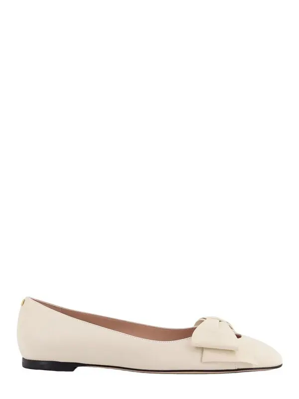 Valentino Garavani Leather Bow Ballerinas - Cream