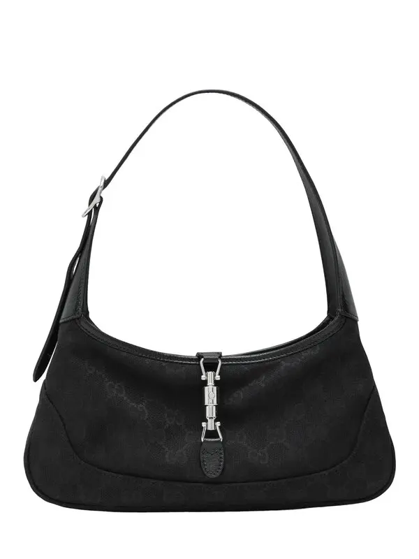 Gucci Jackie Slim Shoulder Bag In Gg Fabric - Black