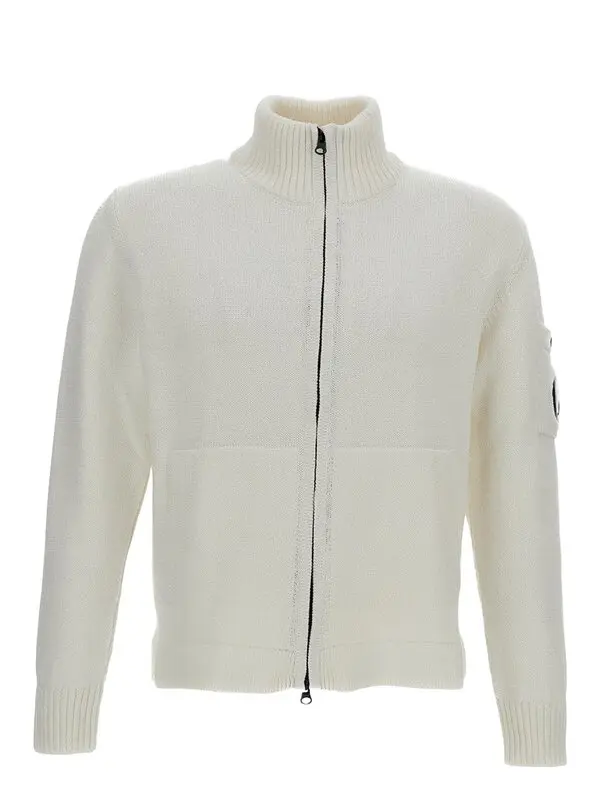 C.P. COMPANY Compact Cotton Zipped Cardigan - Multicolor