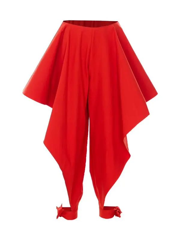 Alaïa Cotton Panelled Pants - Red