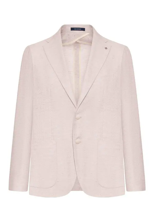 Tagliatore Montecarlo Tailored Linen Blend Jacket - Pink