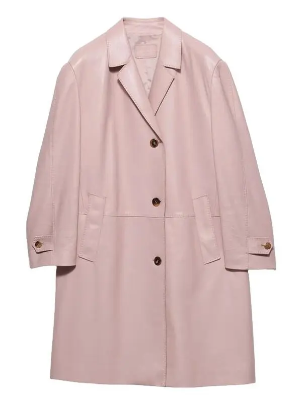 Prada Lambskin Leather Coat - Pink