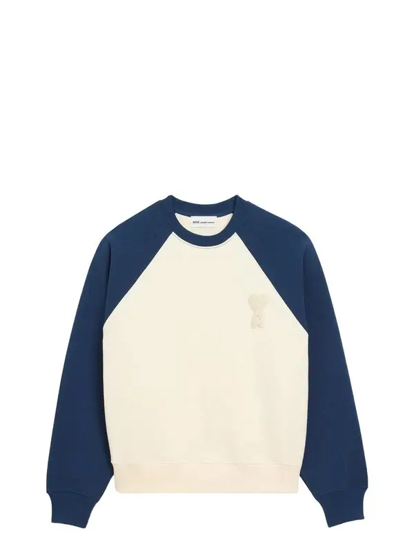 Ami Two-tone Raglan Sweatshirt - Cream