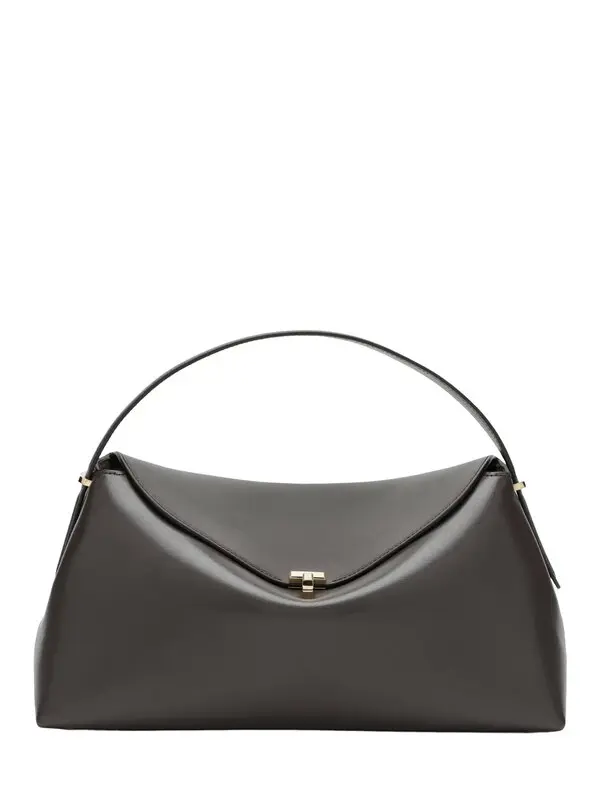 TOTEME Leather T-lock Top Handle Bag - Brown