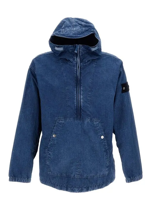 Stone Island Hooded Zip Up Jacket - Multicolor
