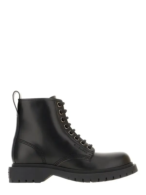 Givenchy Lace Up Leather Boots - Multicolor