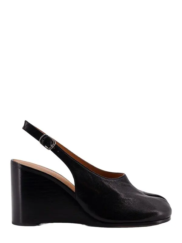 MAISON MARGIELA Leather Tabi Toe Slingback Pumps - Black