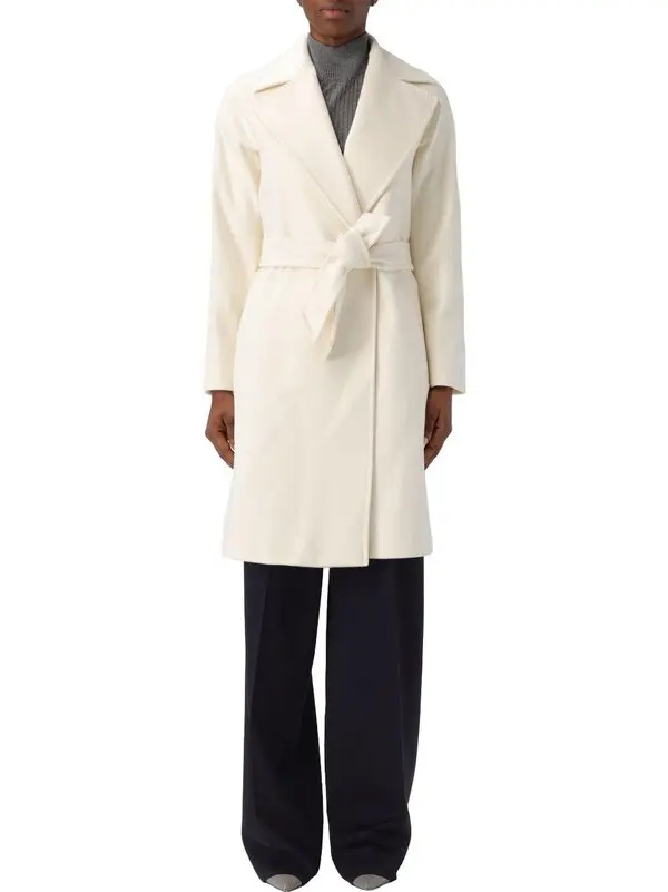 Max Mara Virgin Wool Coat - White