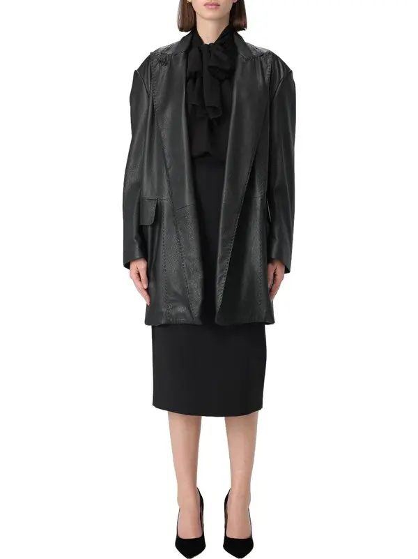 Max Mara Leather Jacket - Black