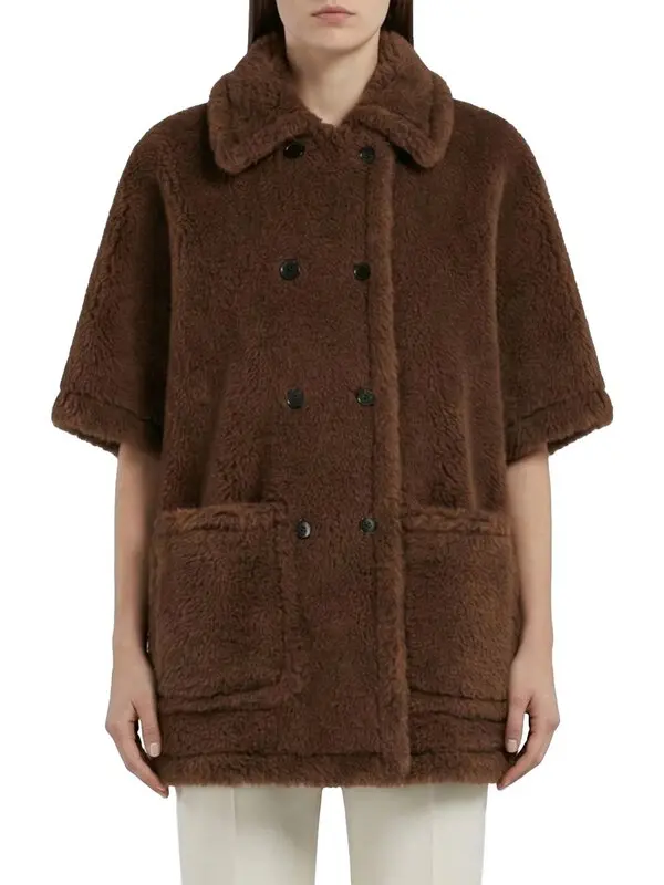 Max Mara Short Sleeve Fur Coat - Gold