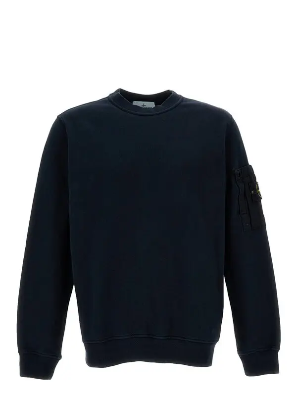 Stone Island Crewneck Sweatshirt With Logo Patch - Multicolor