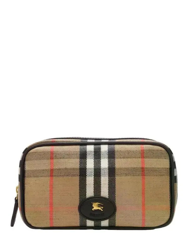 Burberry Highlands Check Makeup Pouch - Neutrals