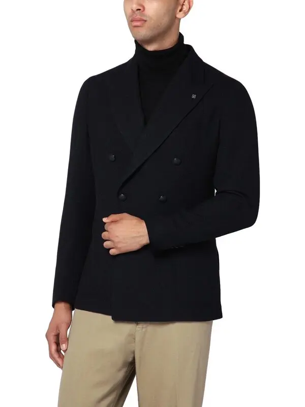 Tagliatore Double-breasted Wool Jacket - Blue