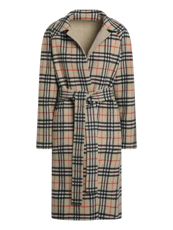 Burberry Reversible Wool Coat - Cream
