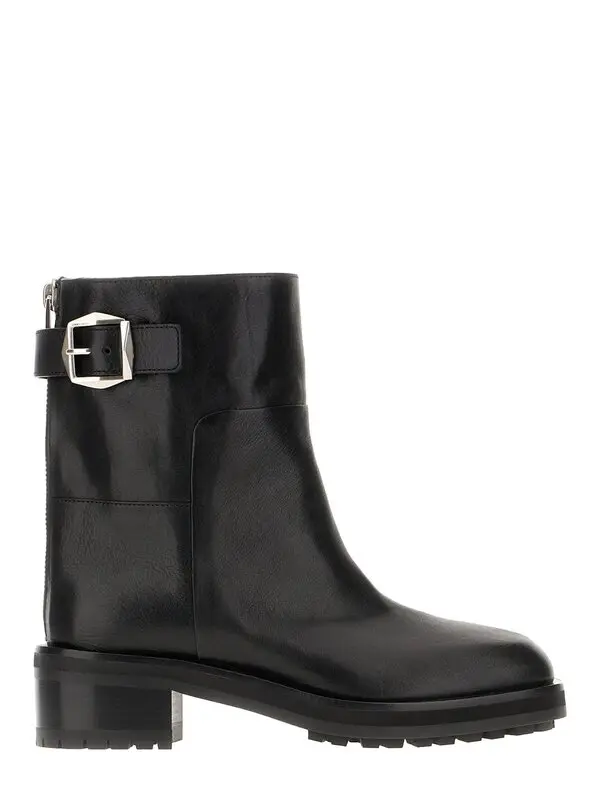 JIMMY CHOO Buckled Zip Up Ankle Boots - Multicolor