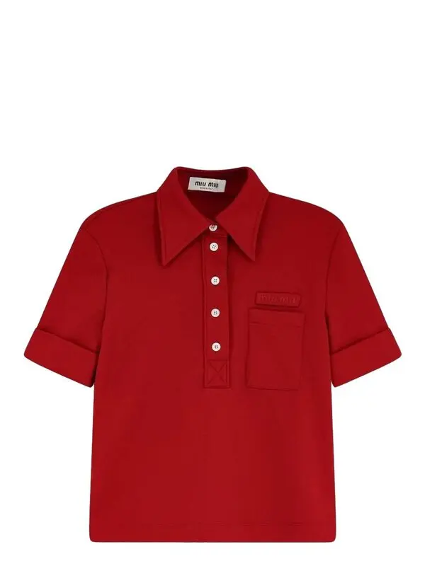Miu Miu Jersey Tec Polo Shirt - Multicolor