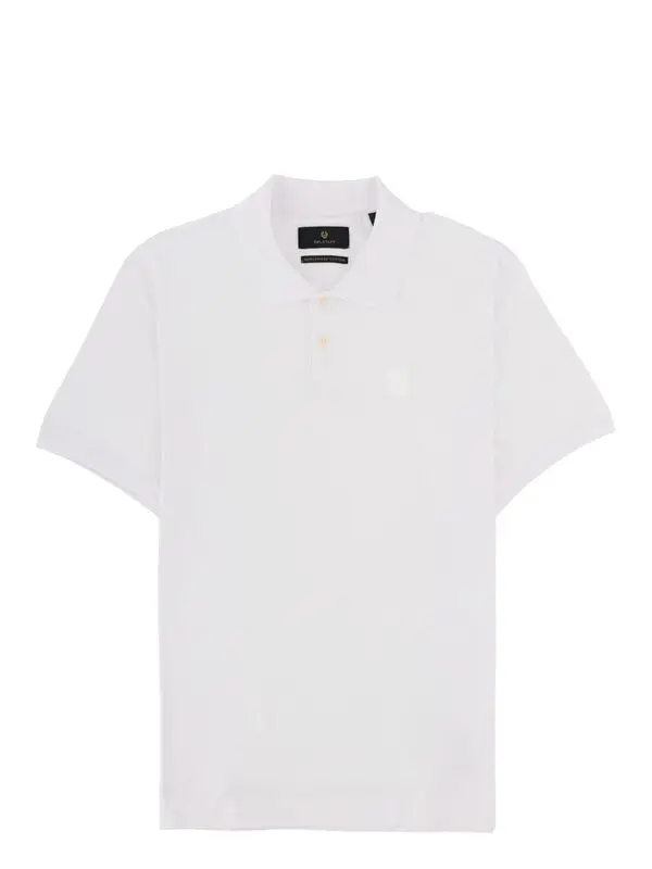 Belstaff Polo Steel Con Patch Logo - White