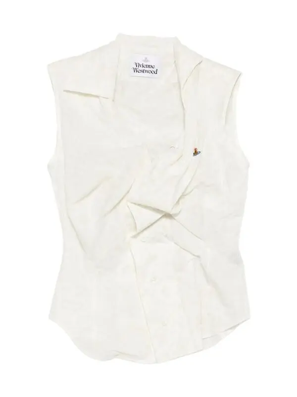 VIVIENNE WESTWOOD Sleeveless Orb Logo Shirt - White