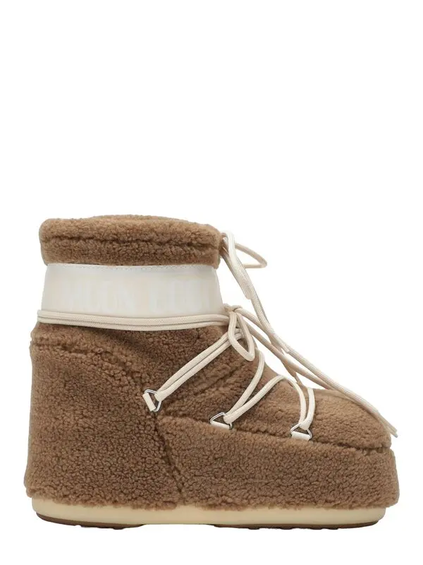 Moon Boot Icon Low Teddy Fabric Boots - Cream