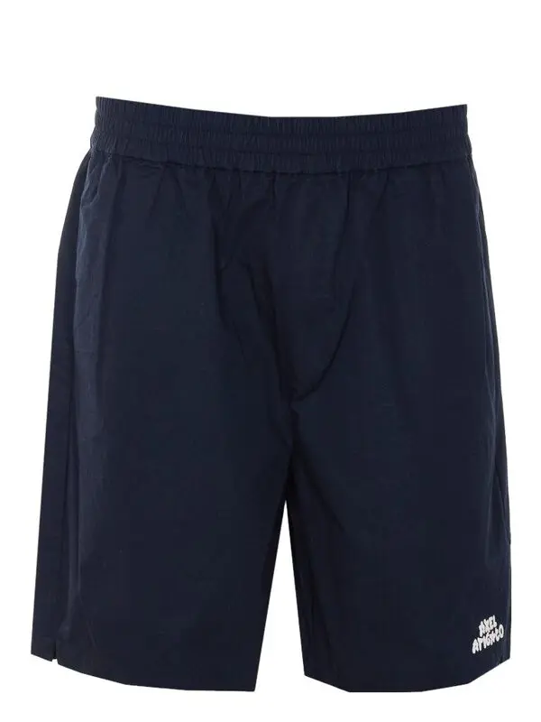 Axel Arigato Heath Bermuda Shorts With Embroidered Logo - Black