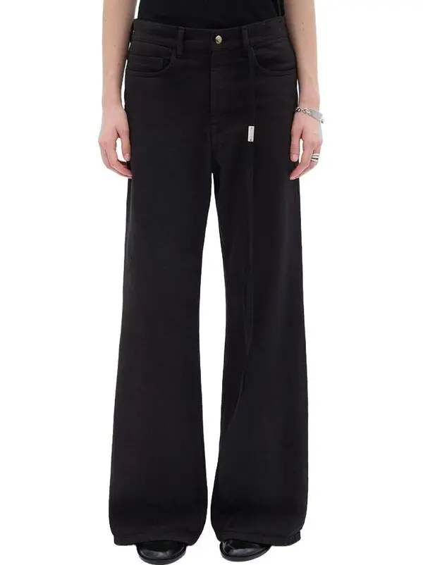 ANN DEMEULEMEESTER Wide-leg Denim Jeans - Black