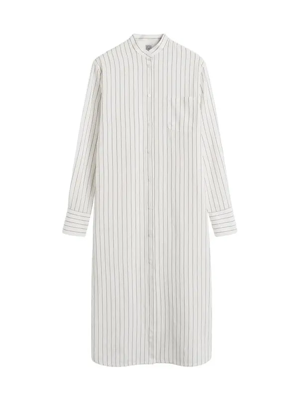 TOTEME Striped Viscose, Silk And Cotton Dress - Multicolor