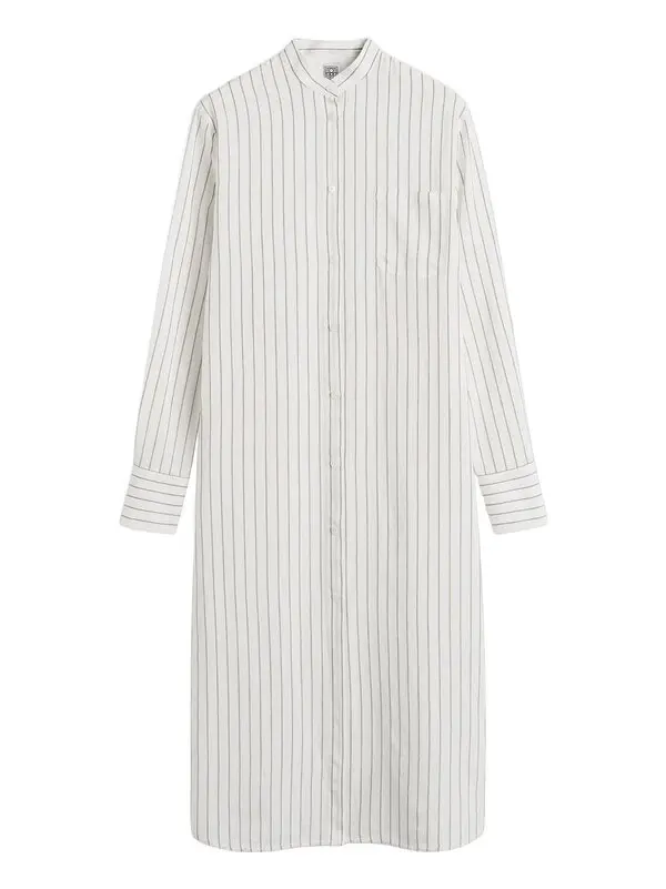 TOTEME Striped Viscose, Silk And Cotton Dress - Multicolor