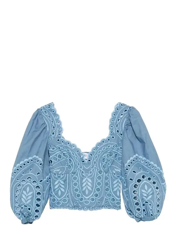 Charo Ruiz Ibiza Bass` Top" Cotton Blouse - Multicolor