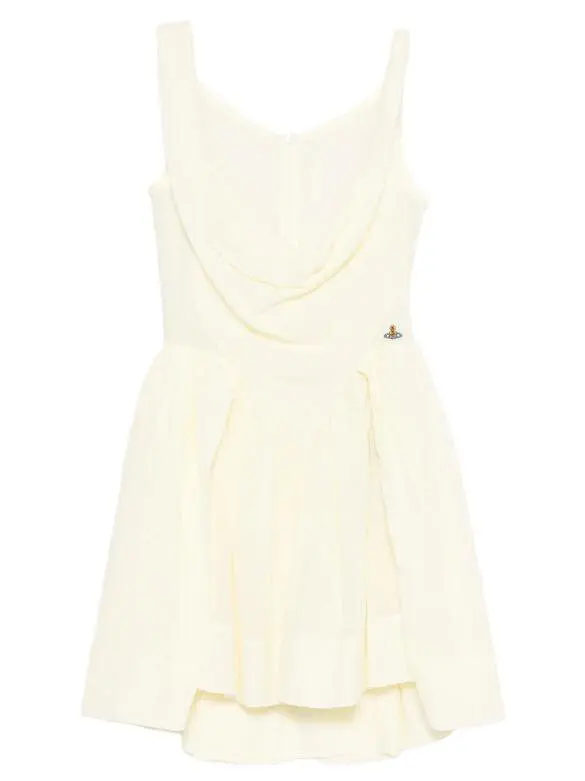 VIVIENNE WESTWOOD Sleeveless Tiered Hem Dress - Cream