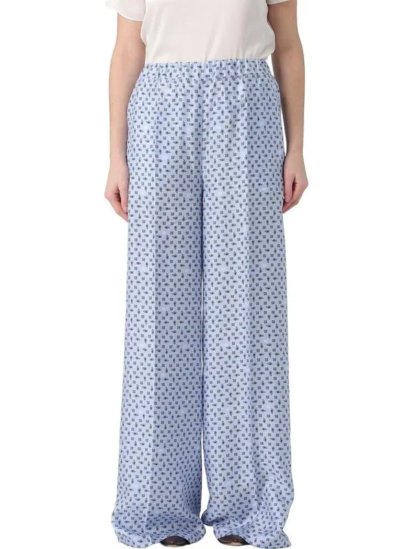 Max Mara Paisley Print Wide Leg Trousers - Blue