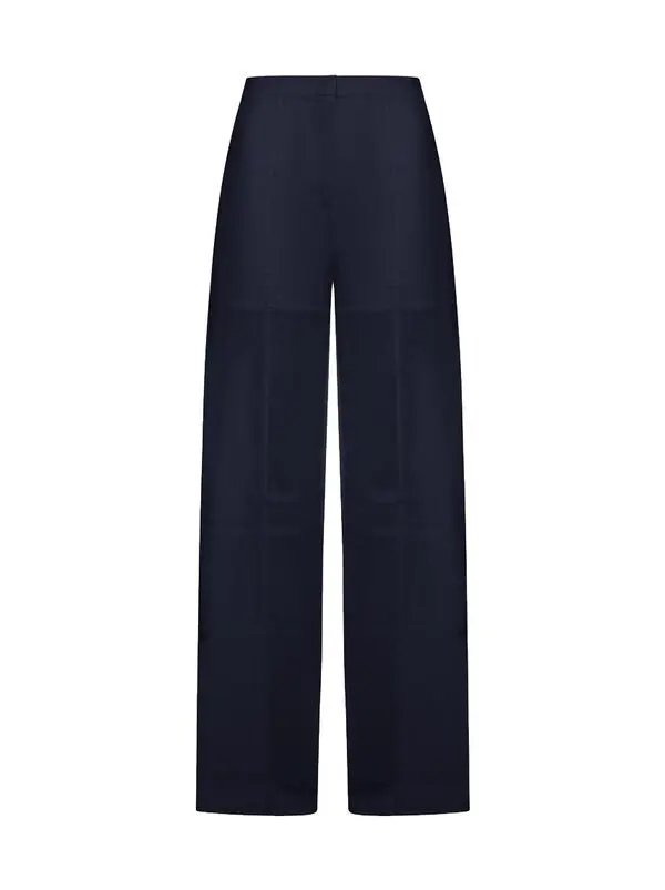 JIL SANDER Cotton Palazzo Trousers - Multicolor