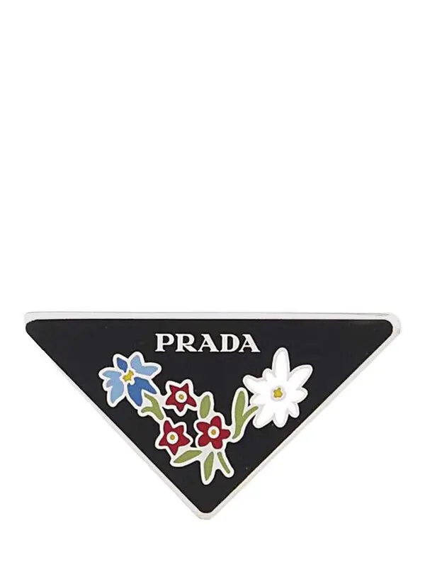 Prada Floral Brooch - Silver