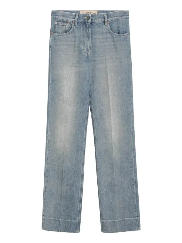 Valentino Garavani Light Washed-effect Jeans - Blue