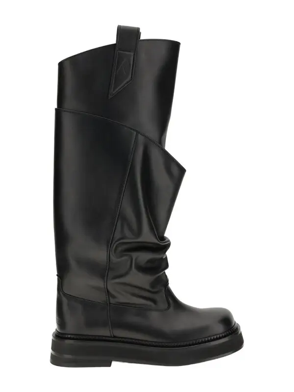 Attico La Passeggiata Leather Boots - Black