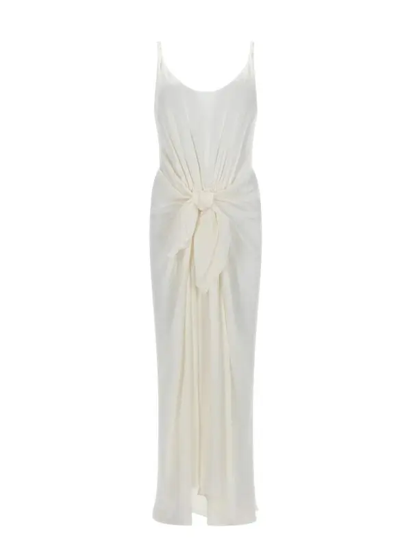 JW Anderson Long Dress With Knot Detailing - White