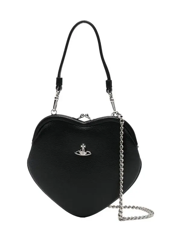VIVIENNE WESTWOOD Heart-shaped Tote Bag With Orb Logo - Black