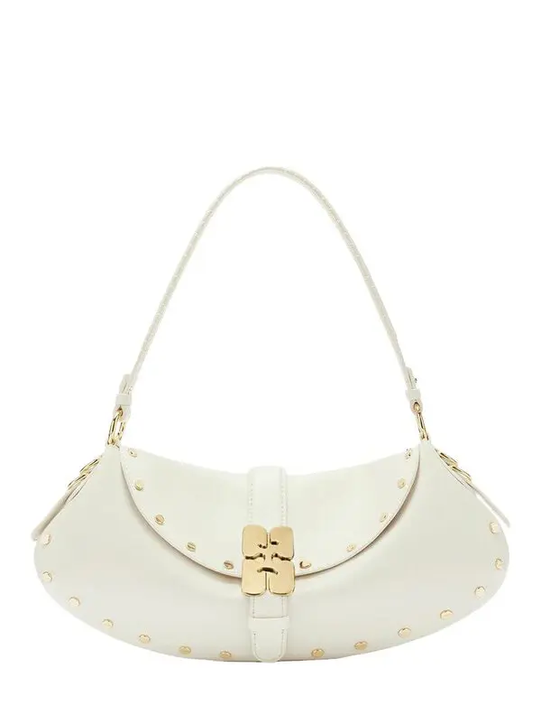 GANNI Studded Leather Shoulder Bag - Multicolor