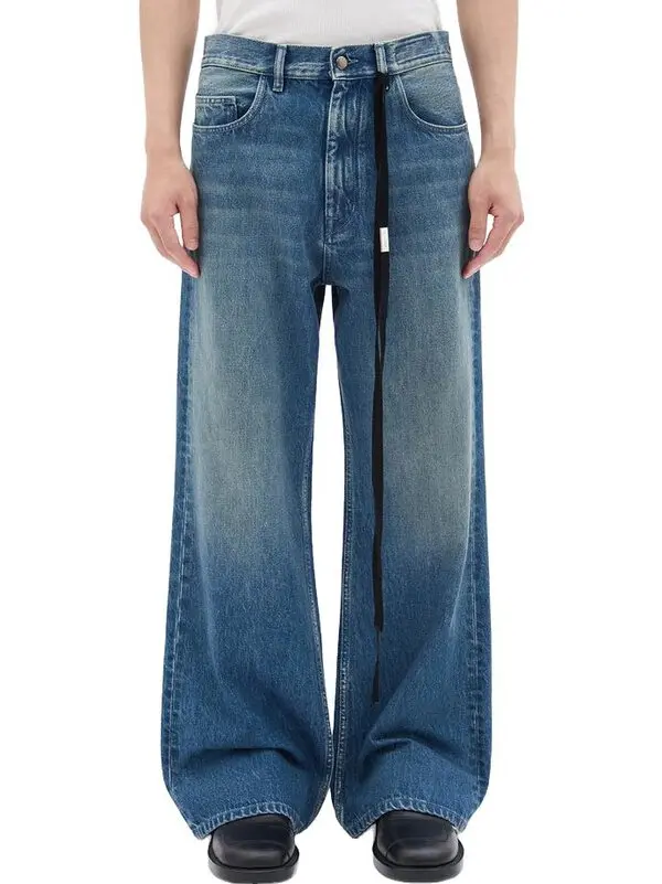 ANN DEMEULEMEESTER Wide-leg Denim Jeans - Blue