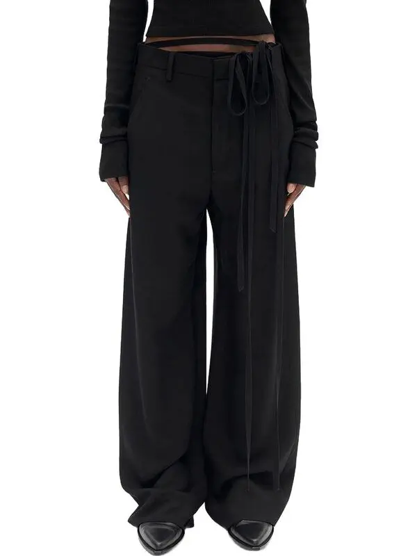 ANN DEMEULEMEESTER Palazzo Pants - Black